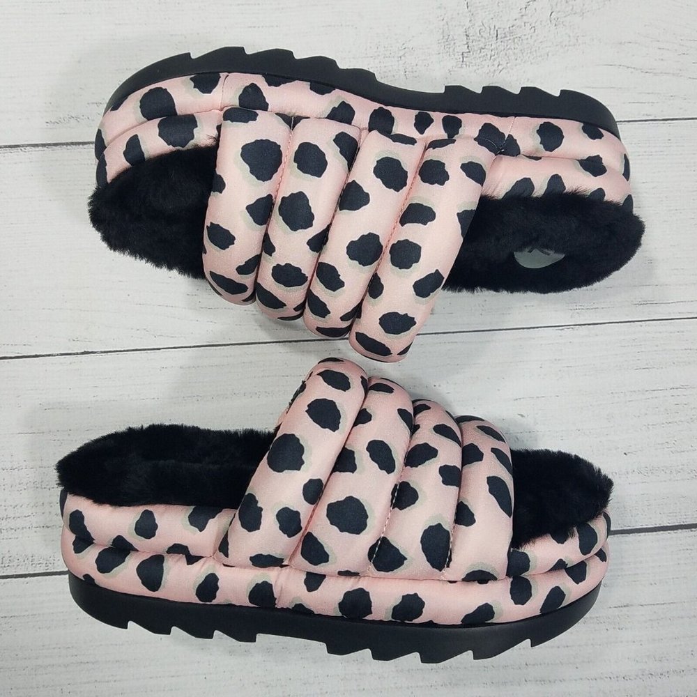 Ugg Maxi Slide Cheetah Print Sandals Womens Size 7 - Gem